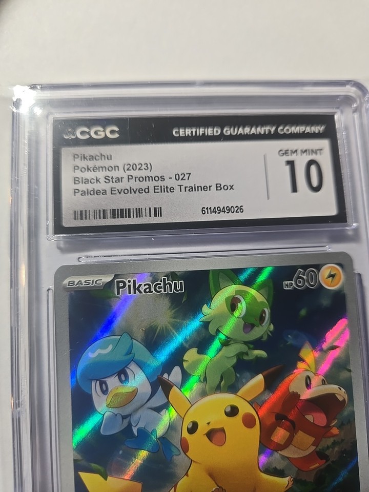 Pokémon TCG Paldea Evolved Pikachu Black Star Promo Card SVP027 Gem ...