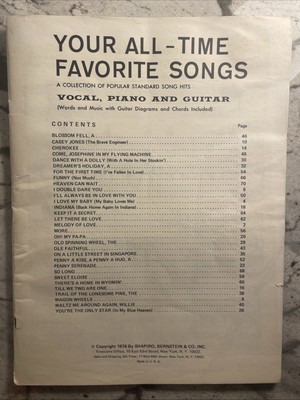 Your all-time favorite songs 1976 vocal, guitar, piano | eBay