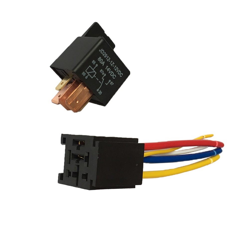 Relay Socket Base Holder Auto Mini Relay 5 Pin 12V 80A Relay Universal ...