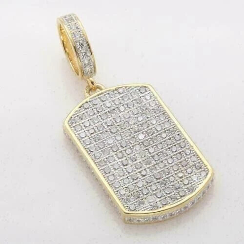 2.50Ct Round Lab Created Diamond Custom Men's Pendant 14K Two Tone Gold ...