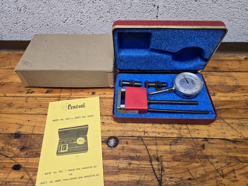 Central Tools 6410 Dial Indicator Test Set w/ Magnetic Base 0"-1" NEW ...