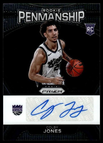 2023-24 Prizm Rookie Penmanship Colby Jones Rookie Auto Sacramento ...