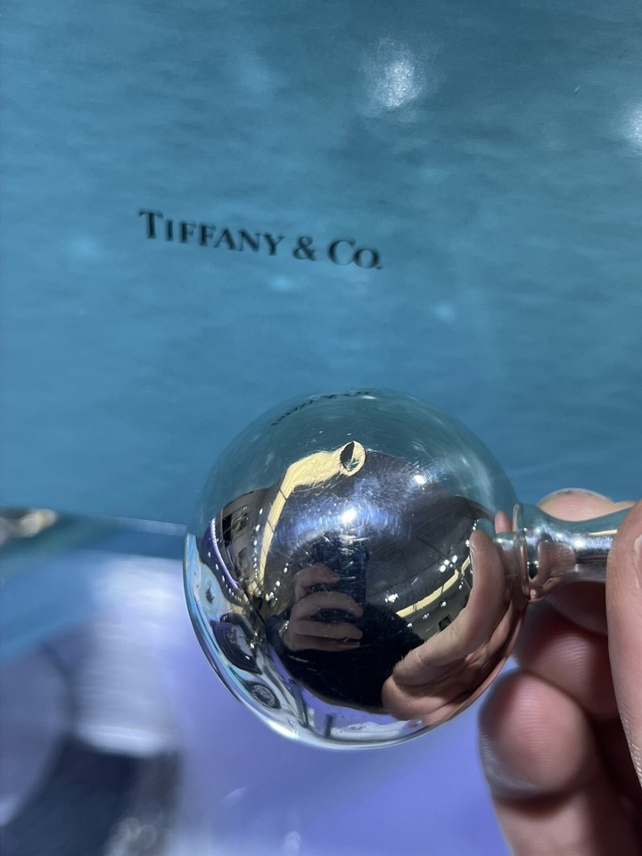 Authentic Tiffany & Co. 925 Sterling Silver Barbell Baby Rattle 5" | eBay