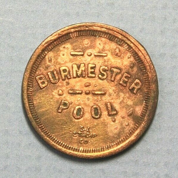 Burmester Utah Burmester Pool Good for 10c Trade 21mm Token | eBay