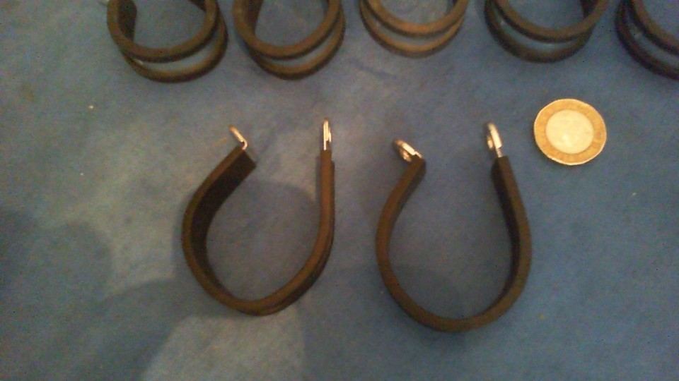 ACE P-CLIPS HOSE CLAMPS RUBBER LINED-JOB LOT -NEW BRITISH MADE WIRING ...