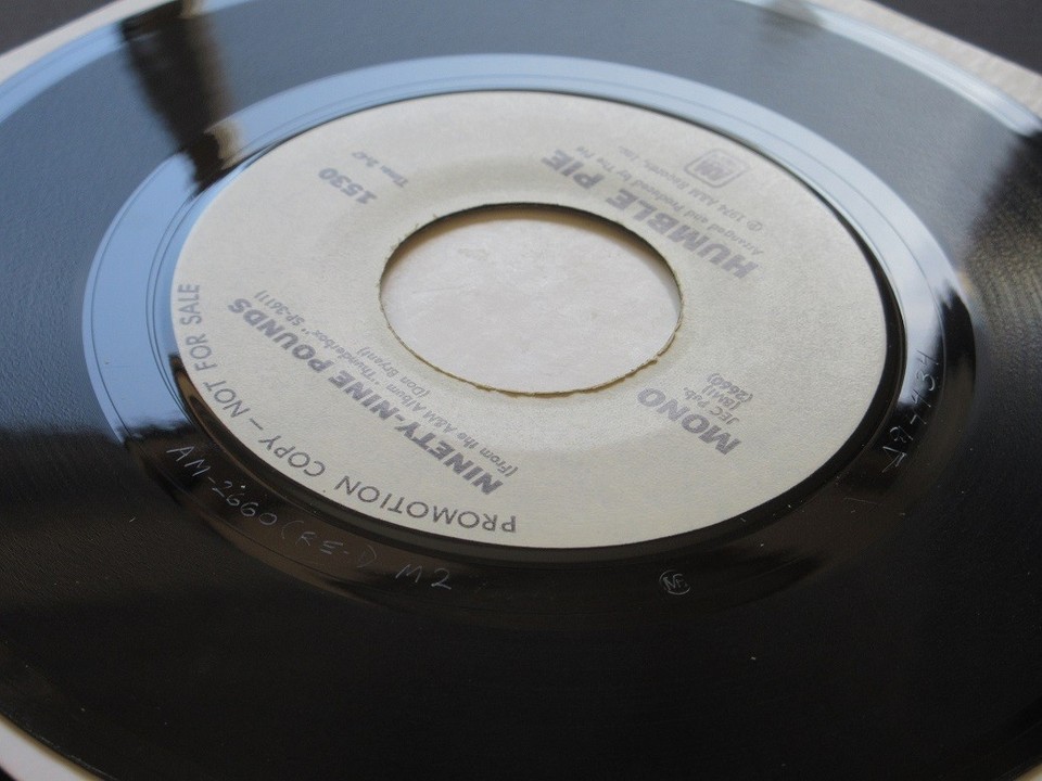 White Promotional Disc7 Mono Humble Pie Ninety-Nine Pounds Humble Pie ...
