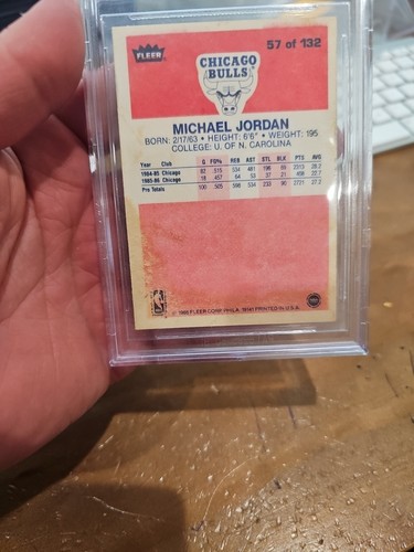1986 MICHAEL JORDAN FLEER ROOKIE CARD #57 CHICAGO BULLS HOF ICONIC RC ...