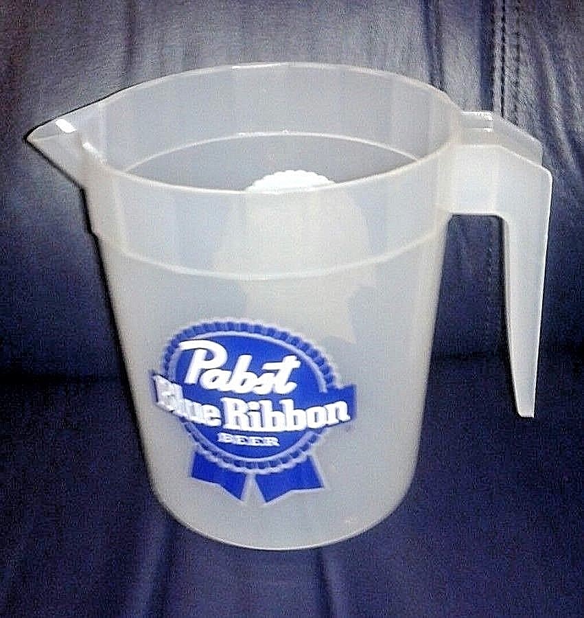 Pabst Blue Ribbon Beer Pitcher Plastic | eBay