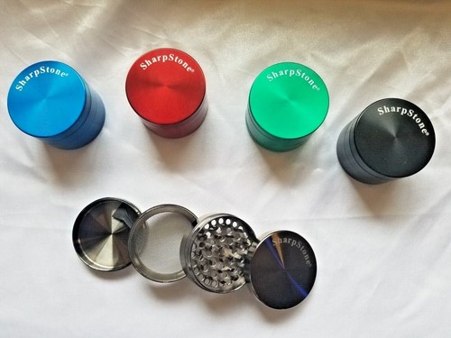 SharpStone 50mm 4pc Metal Herb Grinder (Asst. Colors) - US Seller | eBay