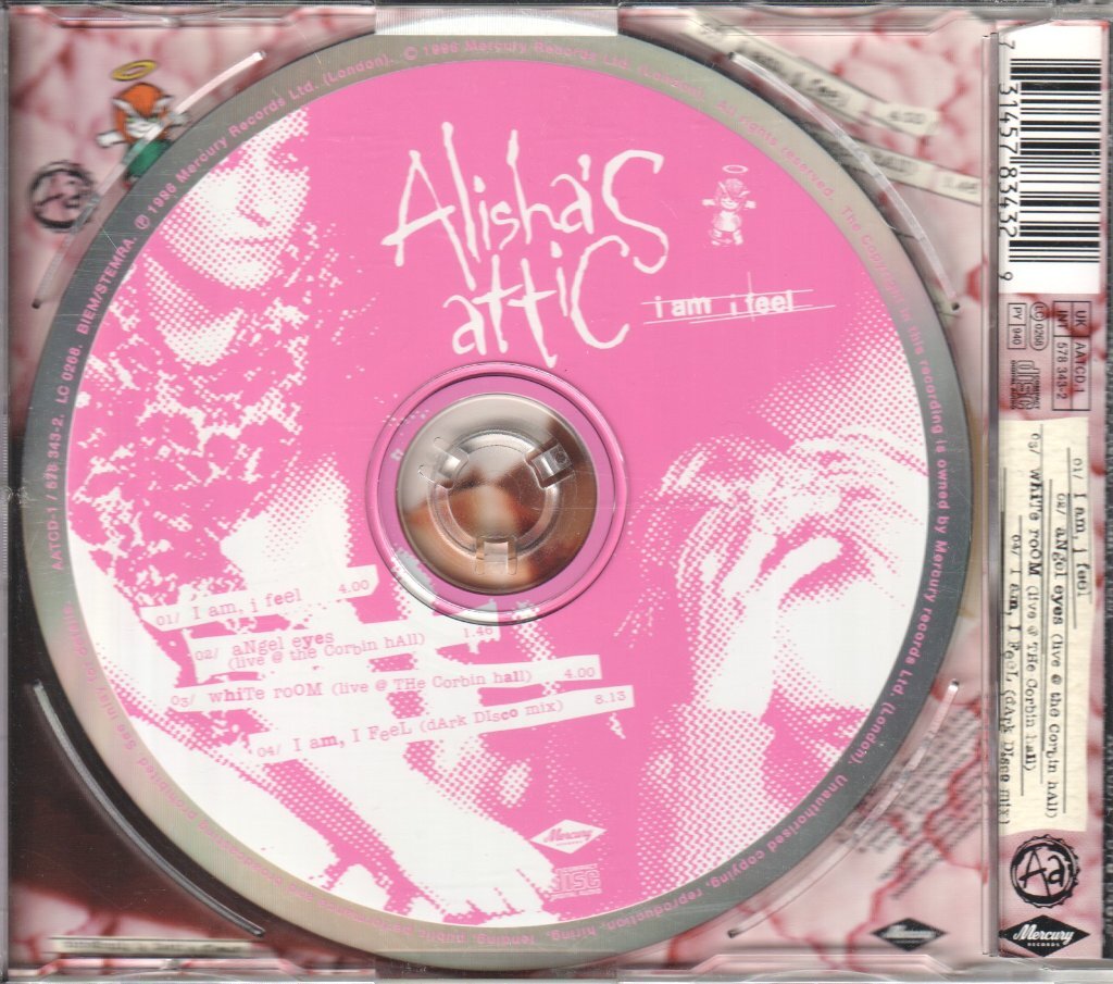 Alisha's Attic I Am I Feel CD UK Mercury 1996 single AATCD1 ...