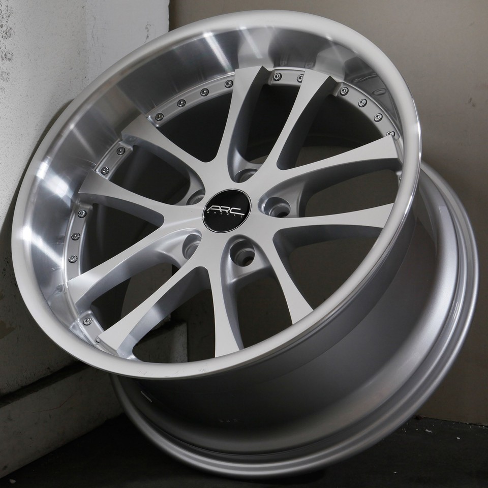 18x8.5/18x9.5 ARC AR5 5x114.3 35/30 Silver Machined Wheels Rims Set(4 ...