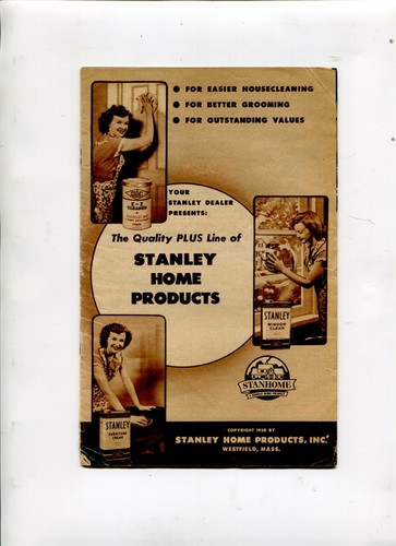 Vintage Advertising Booklet STANLEY HOME PRODUCTS 1950 cleaners brushes ...