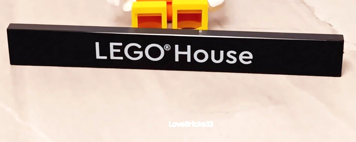 New LEGO House Sign Black White Printed 1x8 Logo Smooth Flat Tile ...