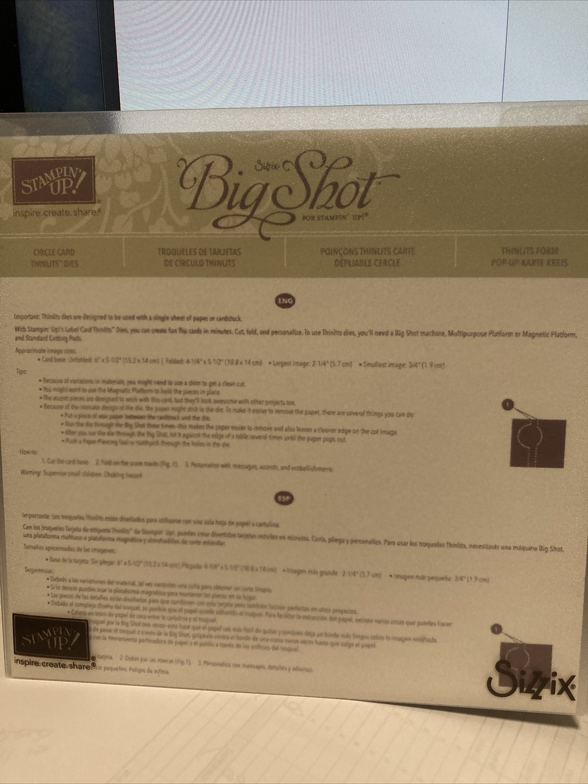 Stampin' Up Big Shot Sizzix Thinlits Dies CIRCLE CARD # 133480 *NEW* | eBay