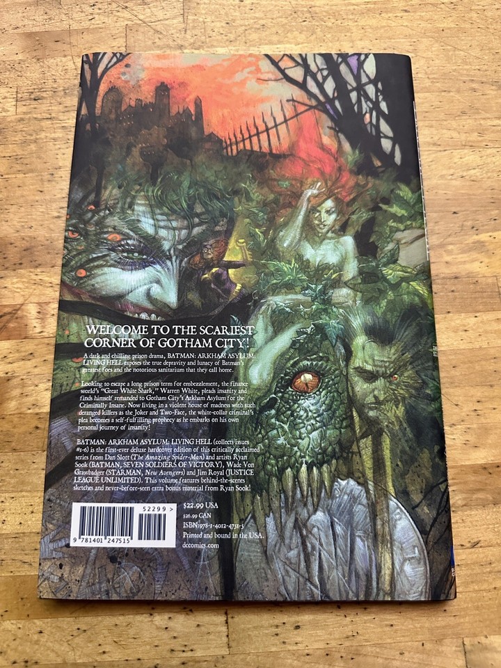 Batman: Arkham Asylum: Living Hell: Deluxe HC Edition DC Comics 2014 ...