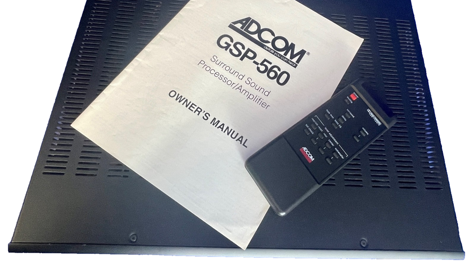 Adcom GSP-560, 3-Chnl Amp/Processor-Bundled Org Remote-80W Center/40Wx2 ...