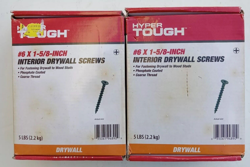 Hyper Tough #6 x 1-5/8 in. Phillips Flat Head Drywall Screw, 5 lb Box ...