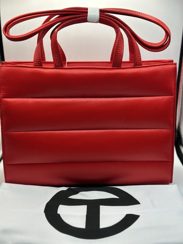NEW Red Telfar Medium Quilted Nylon Puff Shopper Bag $260 | eBay