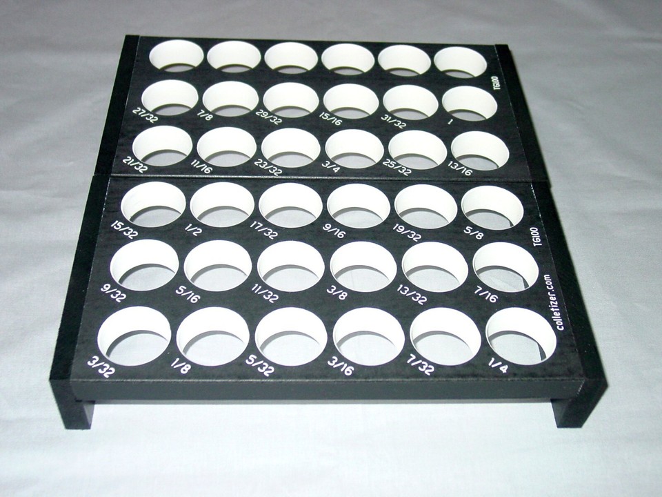TG100 Labeled 32nds Inch Collet Tray Drawer Rack Storage Holder Stand ...