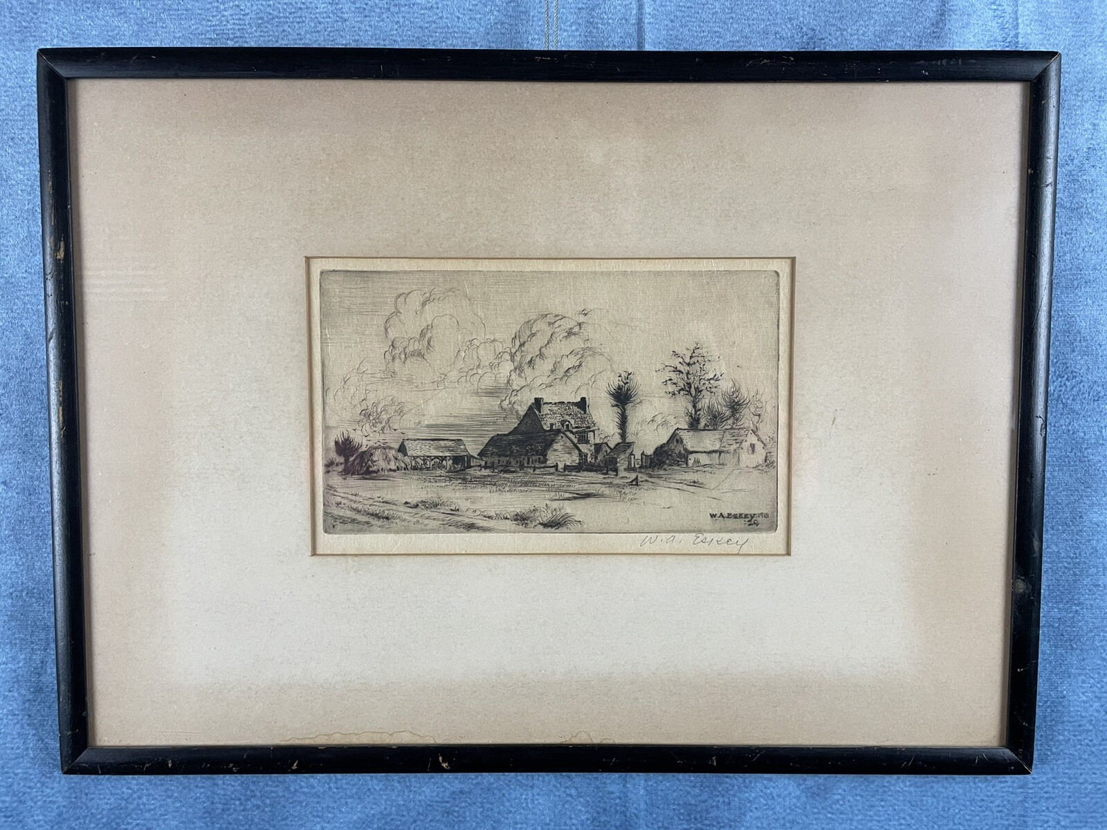 William A Eskey etching 4 1/2x 8 Etching 1918 | eBay