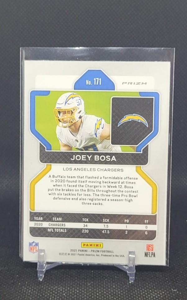 Joey Bosa 2021 Panini Prizm Orange Lazer Parallel #171 - LA Chargers ...