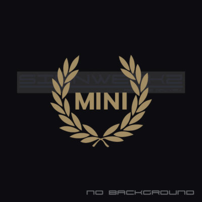 Mini Racing Wreath Decal Sticker logo MNI GB cooper S JCW Racing turbo ...