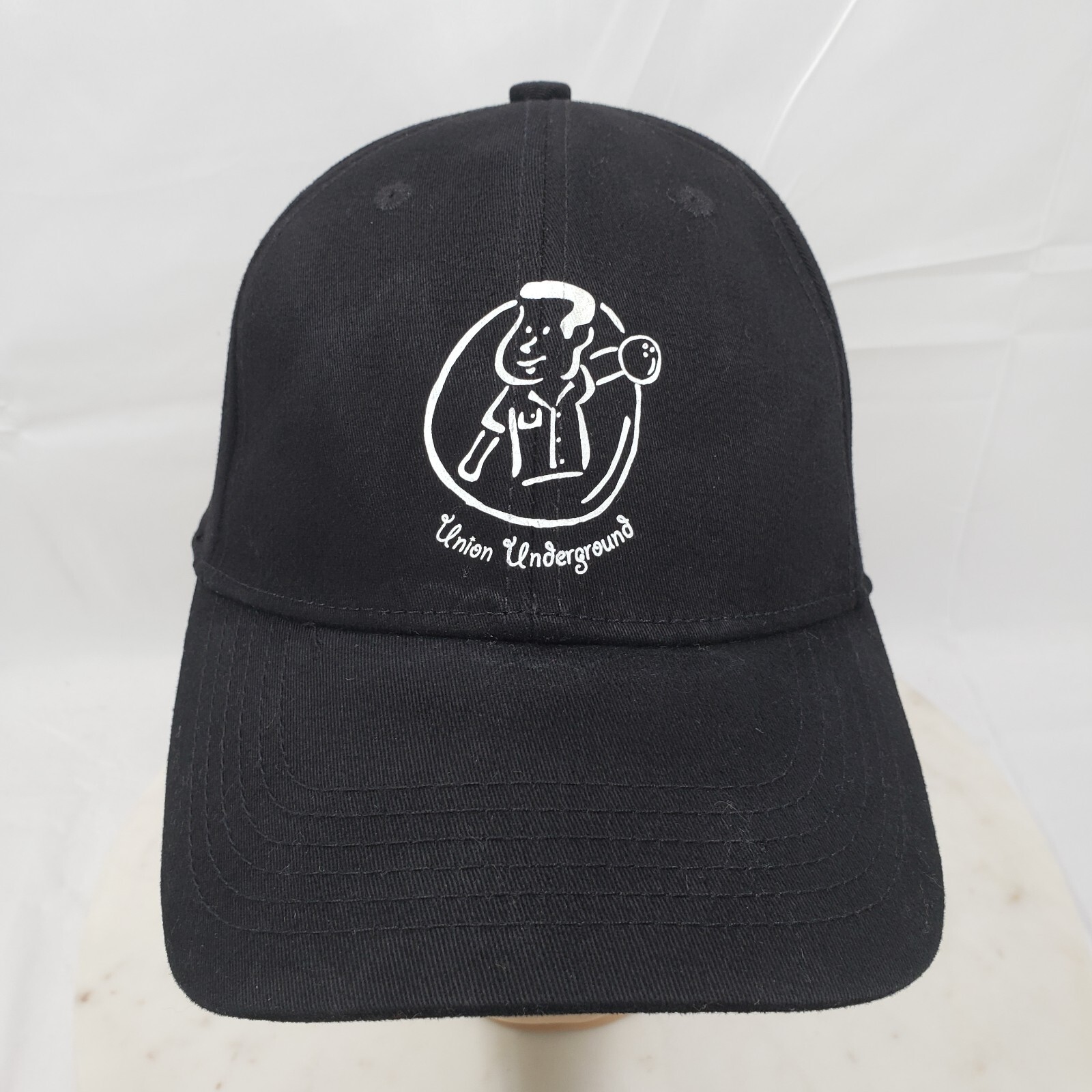 Union Underground Hat Bowling Logo Cap Black L/XL Uni… - Gem