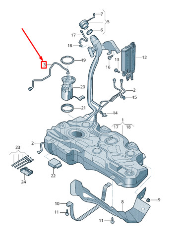 OEM AUDI A3 SPORTBACK 8V FUEL LINE 5Q0201293R ORIGINAL NO IMPORT DUTIES ...