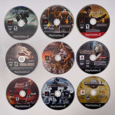 DISCS ONLY Lot 9- See Pic Sony PS2 PlayStation 2 God Of War MORTAL ...