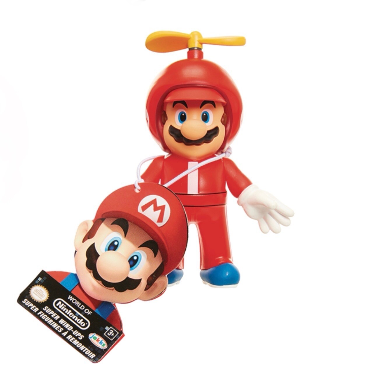 World of Nintendo Super Mario Propeller Mario 3-Inch Wind-Up Figure ...