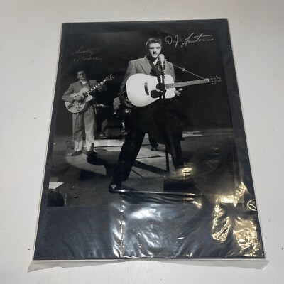 (ELVIS PRESLEY) Scotty Moore & D.J. Fontana hand-signed original ...