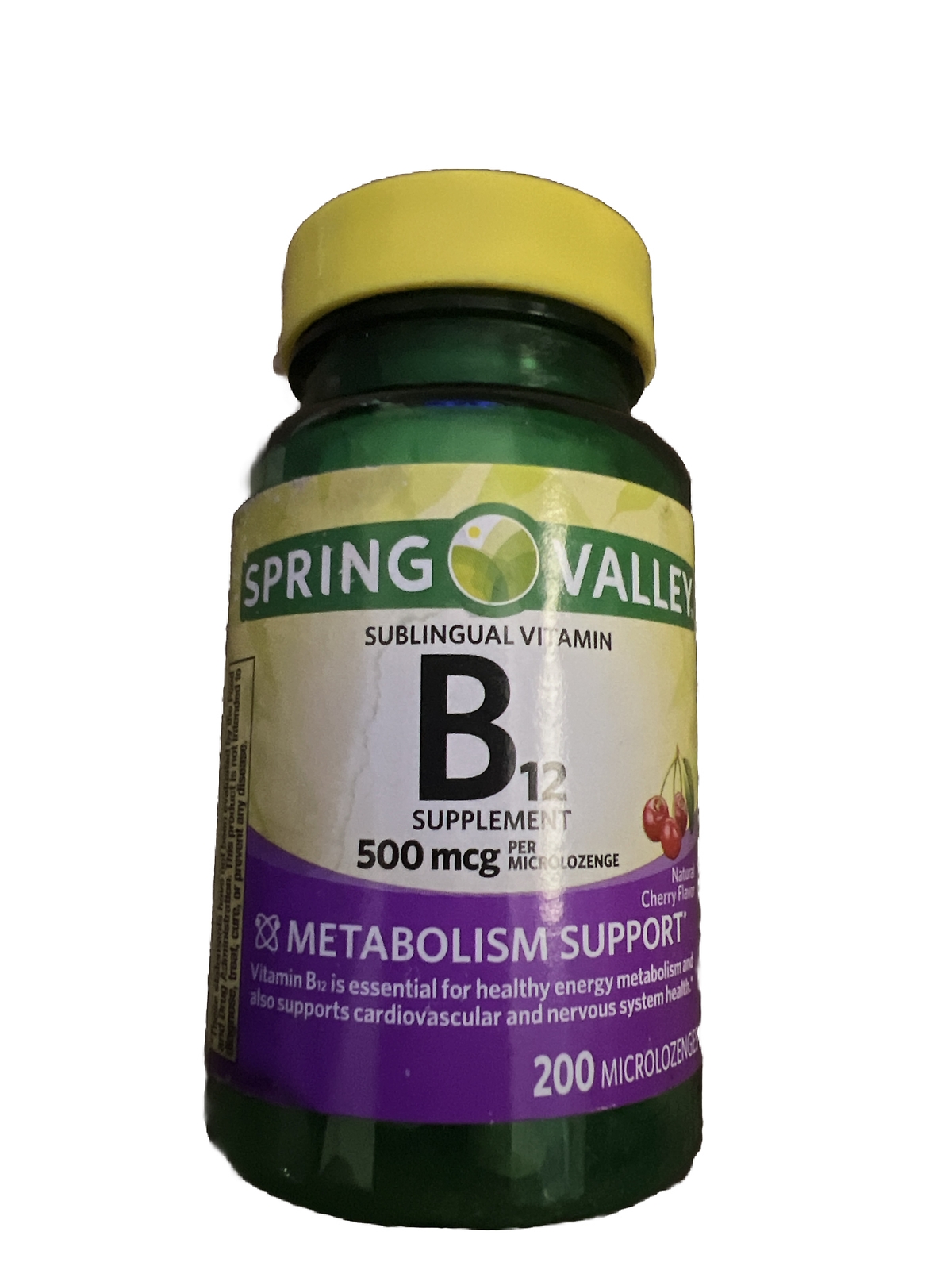 Spring Valley Sublingual Vitamin B12 500 Mcg Microlozenges - 200 Count ...