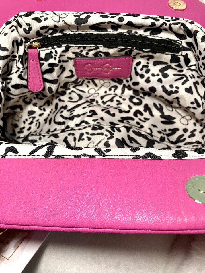 JESSICA SIMPSON Chelsea Clutch Purse W/Gold Chain Handle/Keychain ...