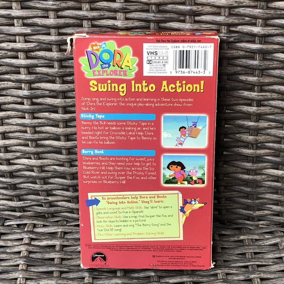 Dora the Explorer Swing Into Action VHS Tape Nick JR 2001 97368744332| eBay