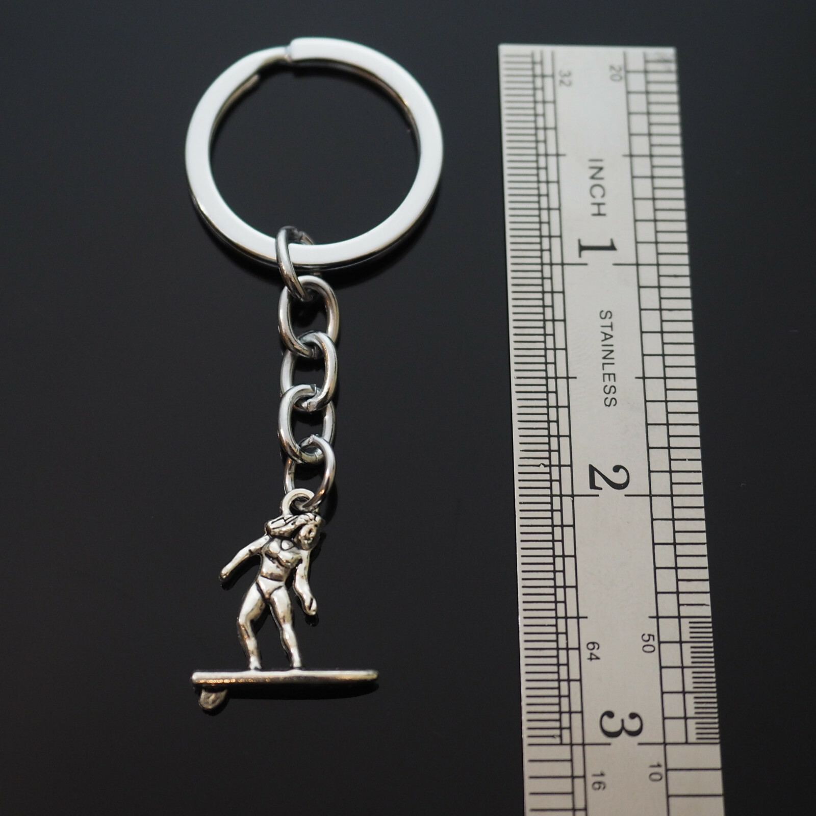 2x PCS Surfer Girl Surf Board Pendants Charms Woman Keychain Surfing ...