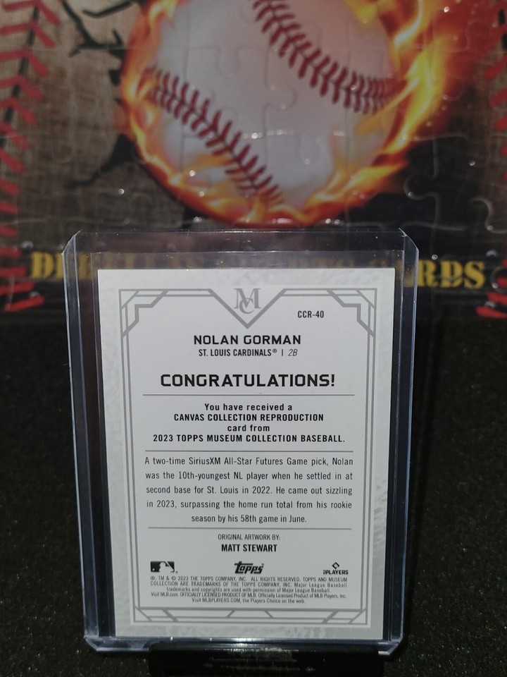 2023 Topps Museum Collection Canvas #CCR-40 Nolan Gorman St. Louis ...
