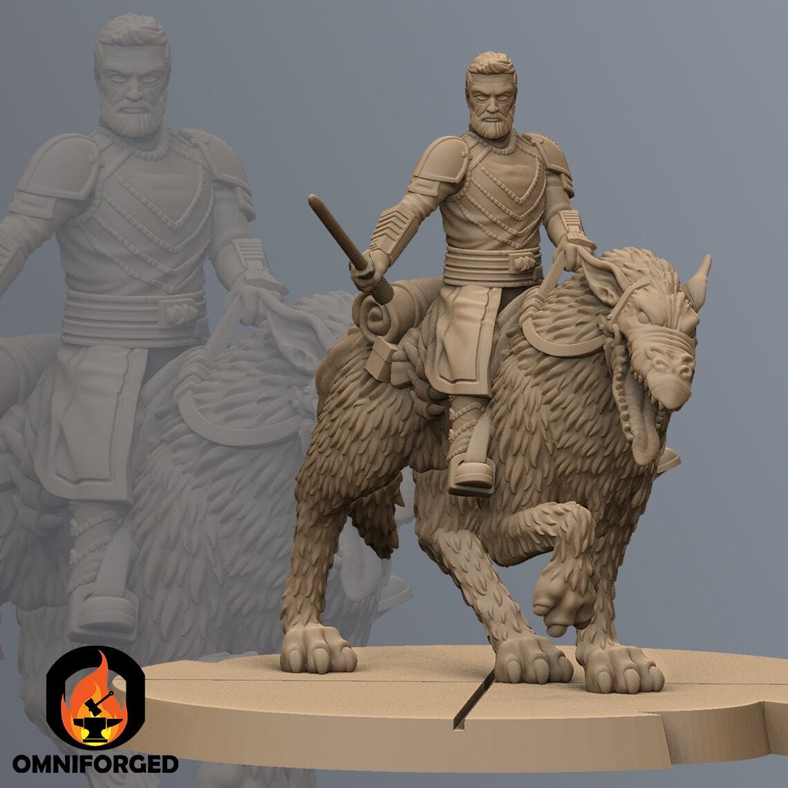 Fallen General Wolf Rider Star Wars Legion Shatterpoint 3D Printed Mini ...