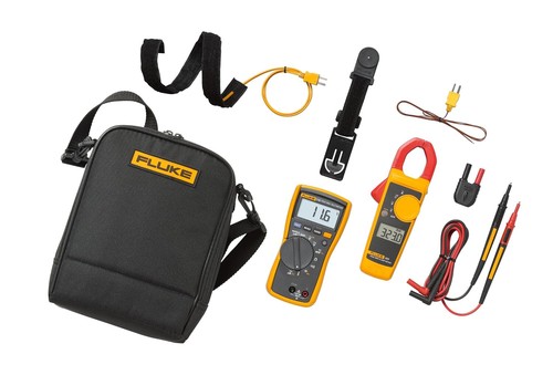 Fluke 116/323 KIT Multimeter and Clamp Meter HVAC Combo Kit, AC/DC ...