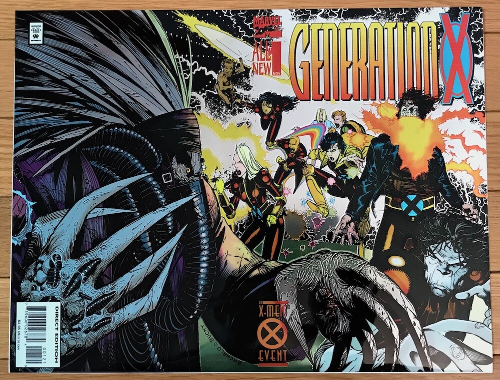 GENERATION X #1 - Unused Wraparound Chromium Cover - Marvel Comics 1994 ...