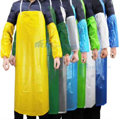 Plain Apron Chefs Butchers Kitchen Cooking Craft Baking Sleeves Cover ...