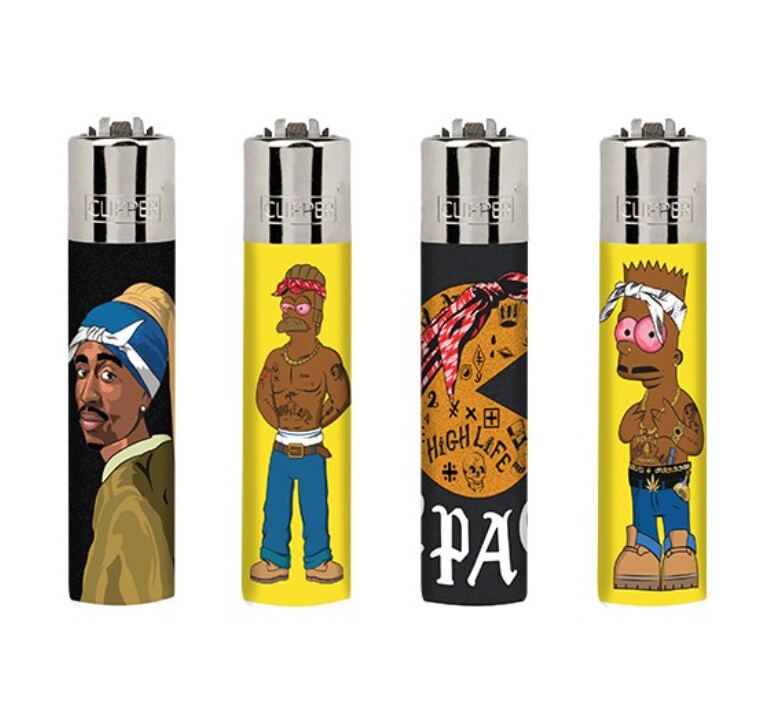 CLIPPER RARE ICONIC 2PAC LIGHTERS SIMPSONS - Solo or Set Refillable Gas ...