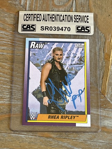 RHEA RIPLEY 2021 TOPPS WWE HERITAGE SIGNED AUTOGRAPHED CARD CAS ...