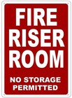 FIRE RISER ROOM SIGN ( REFLECTIVE !! ALUMINIUM 10x14 -Rust Free )-REF24 ...