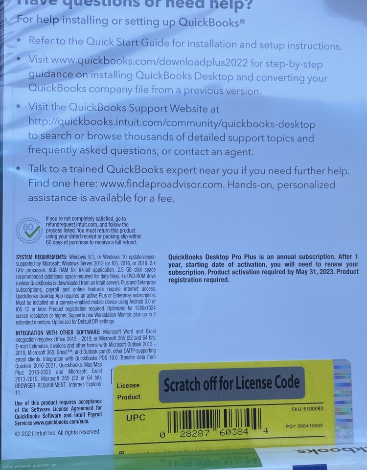 SEALED Intuit Quickbooks Desktop Pro Plus Small Business Accounting ...