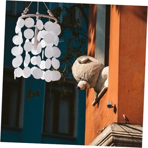 Capiz Shell Wind Chime for Outside, Sea Glass Wind Chimes, Seashell X ...