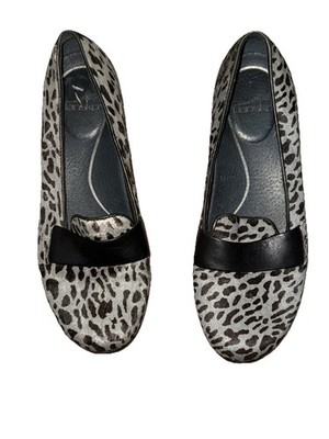 Dansko Gray Black Leopard Calf Hair Slip On Shoes Size 39 or 9 | eBay