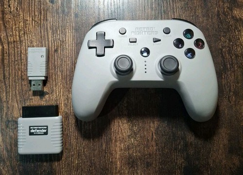 Retro Fighters Defender Wireless Gamepad Controller PS1 PS2 PS3 - Grey ...