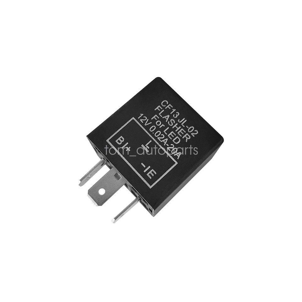 3-Pin Flasher Relay Fix Light LED Lamp Turn Signal Hyper Flash CF13 JL ...