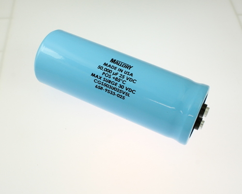 1x 50000uF 25V Large Can Electrolytic Aluminum Capacitor mfd DC 85C ...