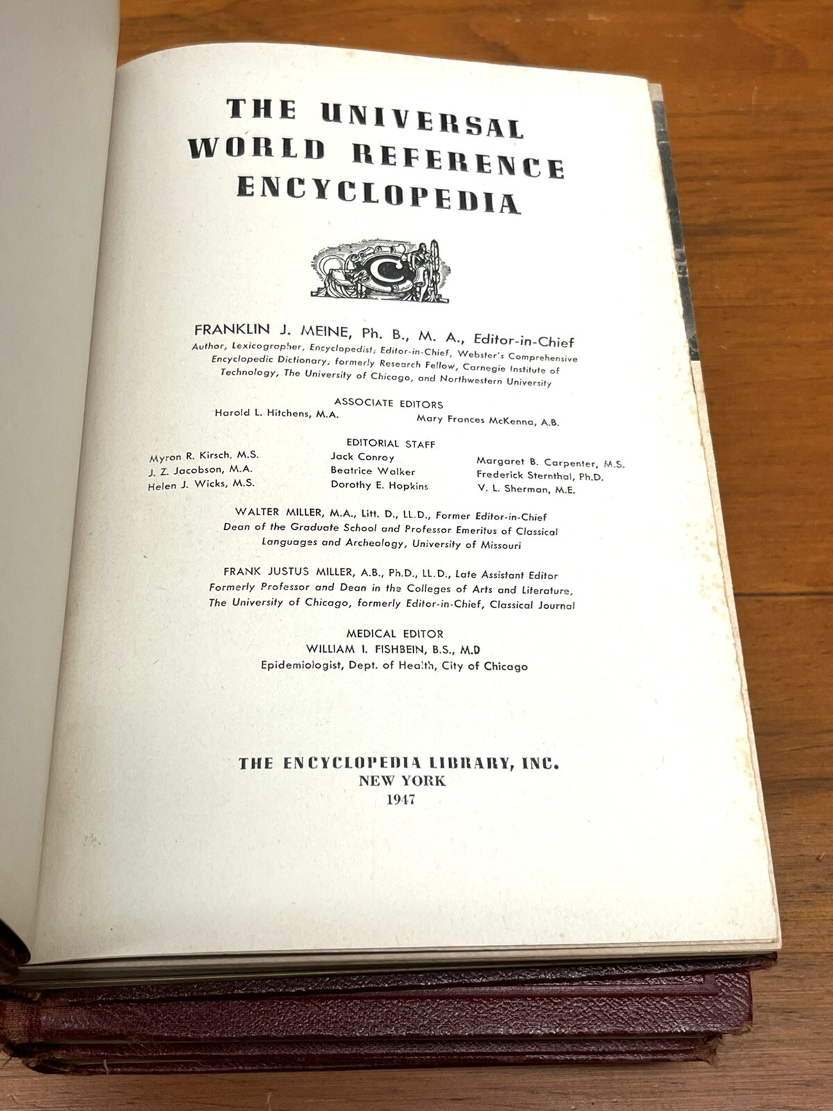 Universal World Reference Encyclopedia 1947 Lot Of 3 Red Leather Book ...